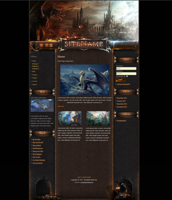 Dark Dragon Wordpress Theme