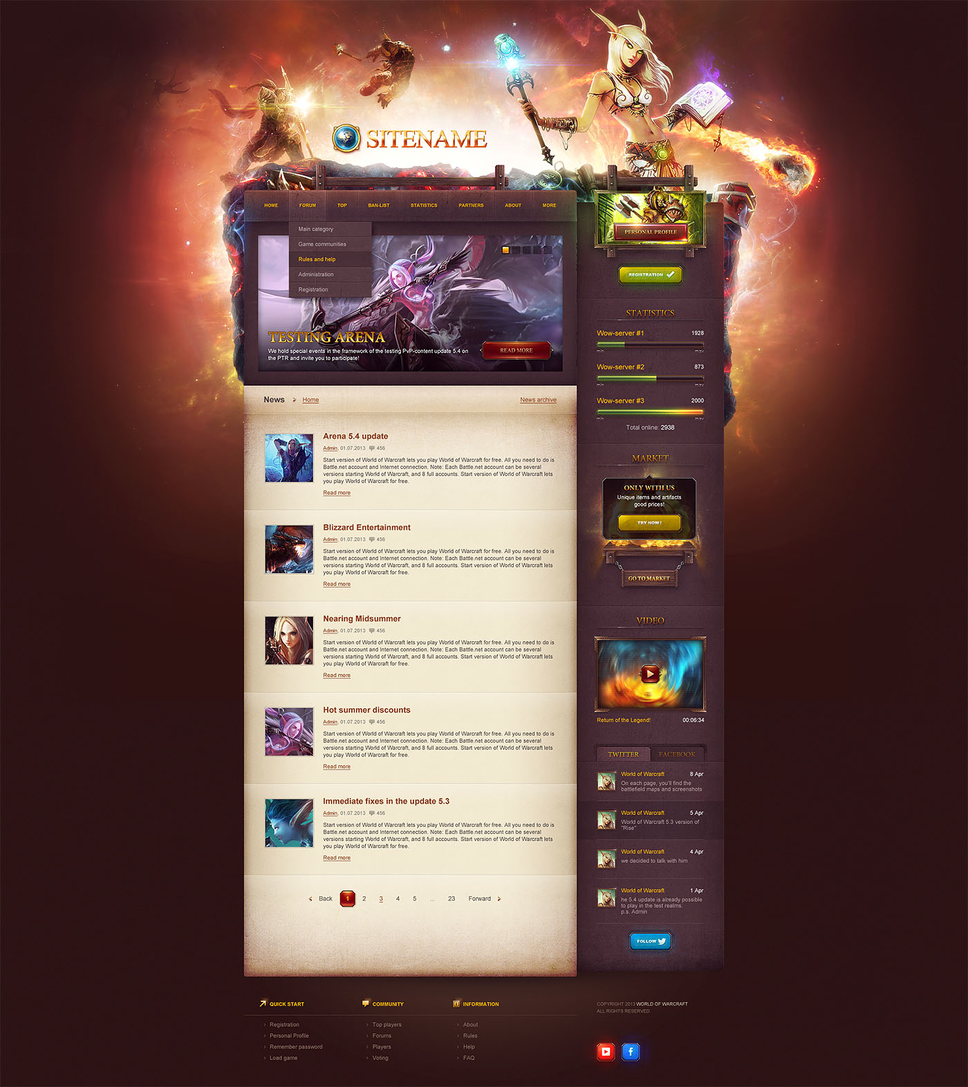 Game Portal Website Template